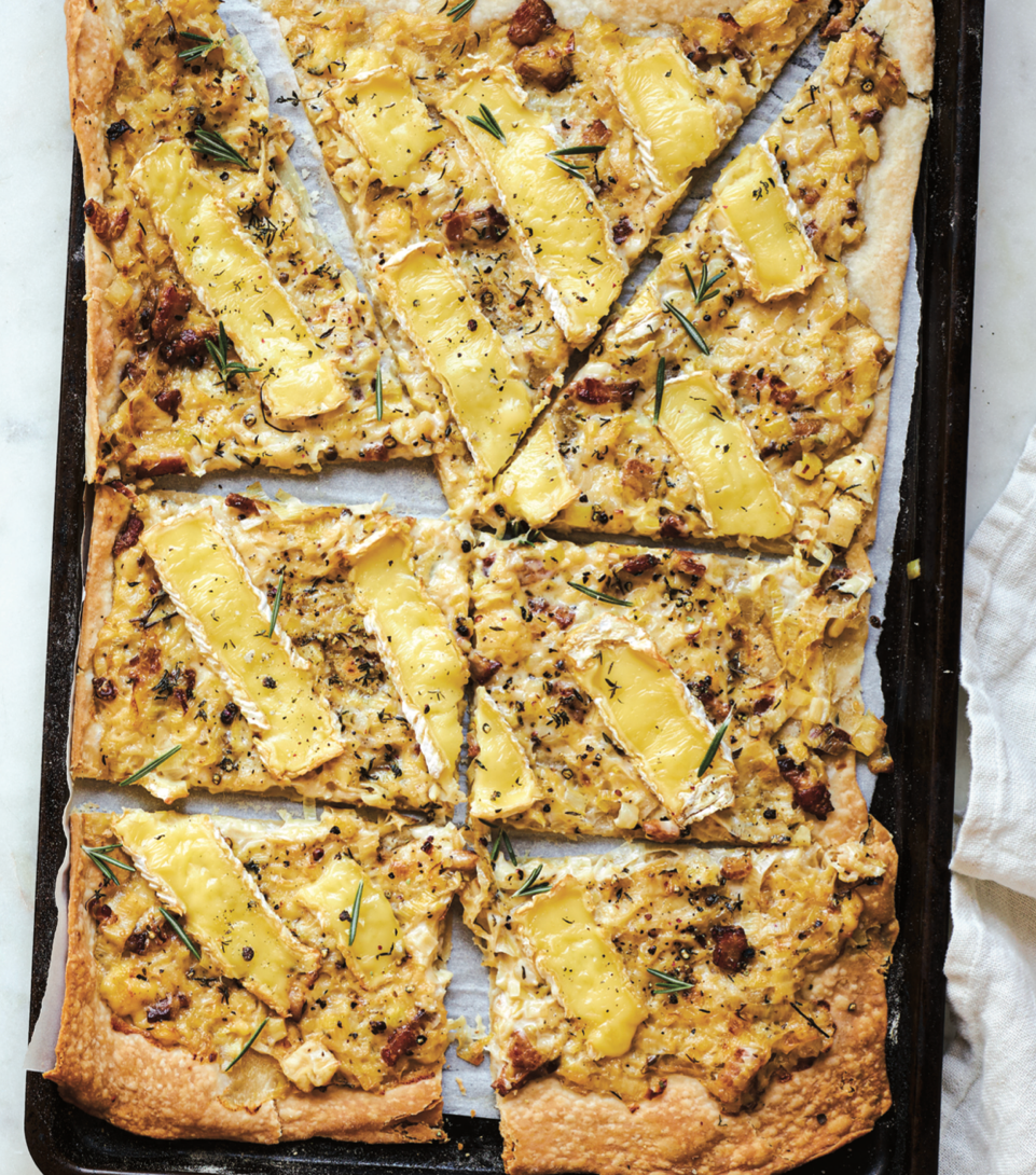 TOMBÉE DE POIREAUX AUX LARDONS ET AU BRIE SUR CROÛTE FEUILLETÉE - Jean ...